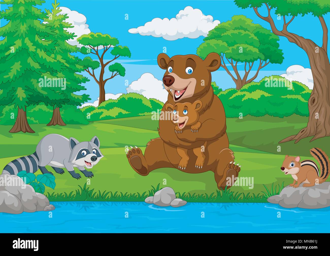 Brown bear in small Stock Vector Images - Alamy