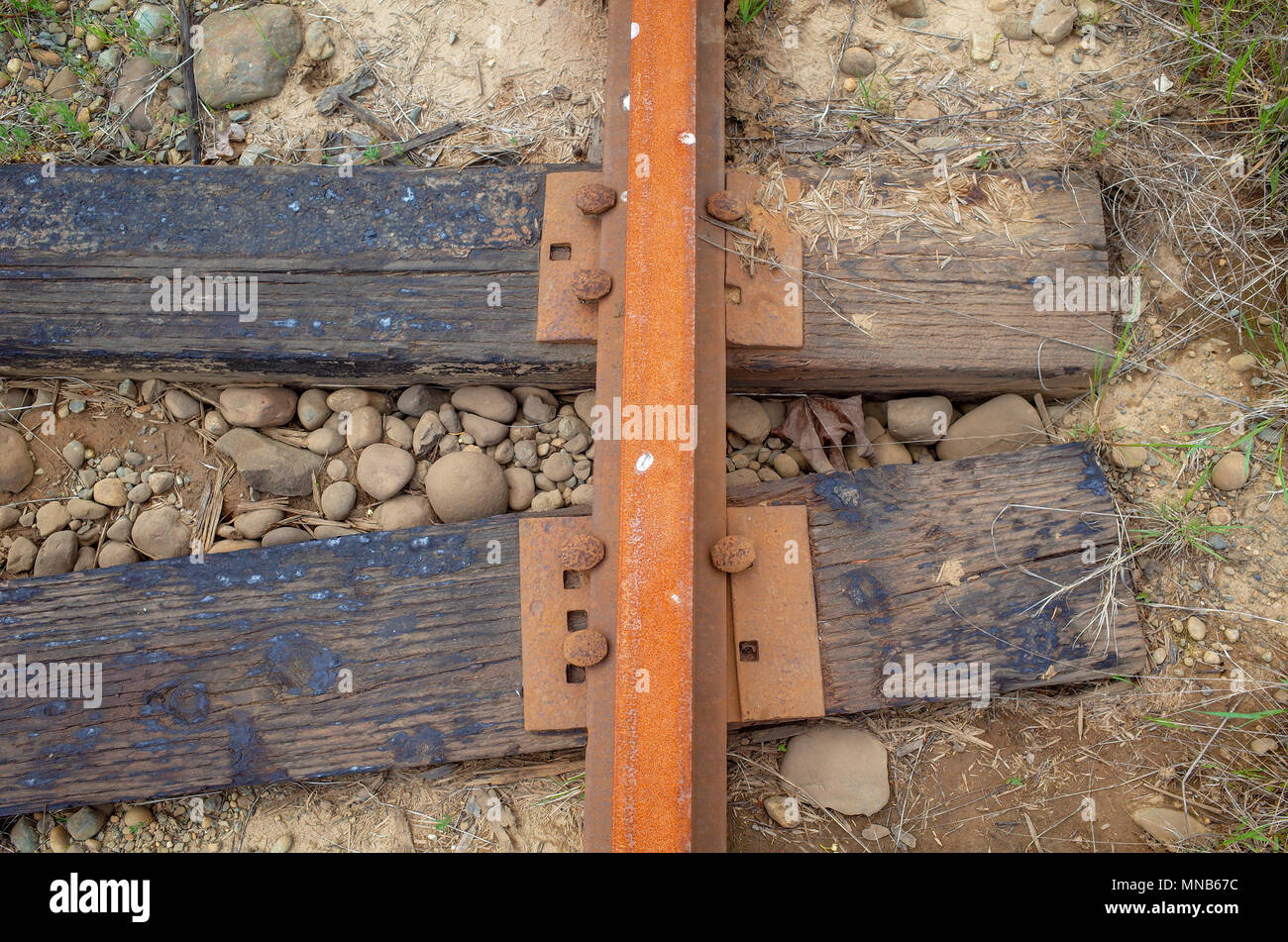 Disused railroad, railway tracks Stock Photo - Alamy