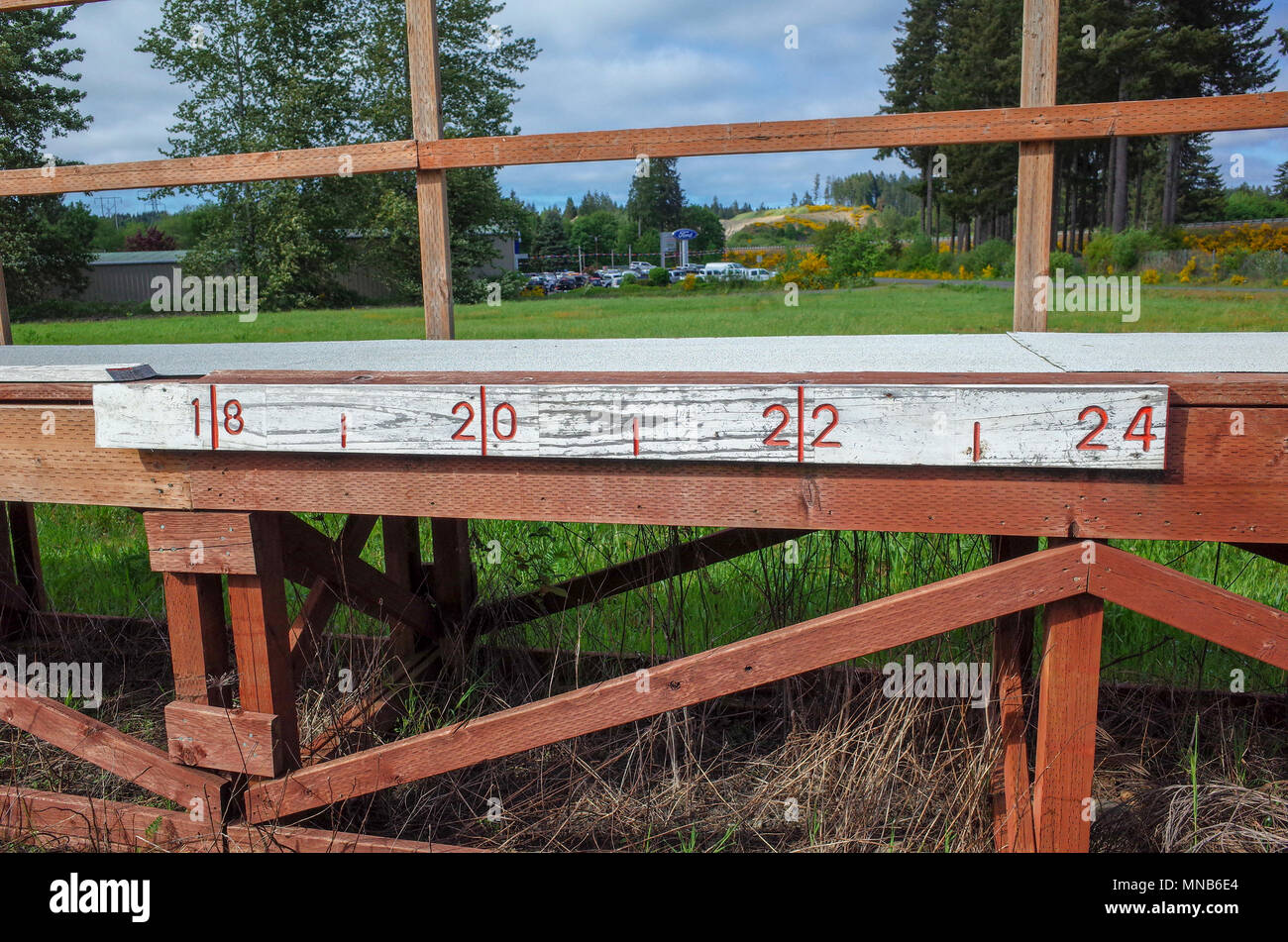 Log Scale used to measure log truck loads Stock Photo - Alamy