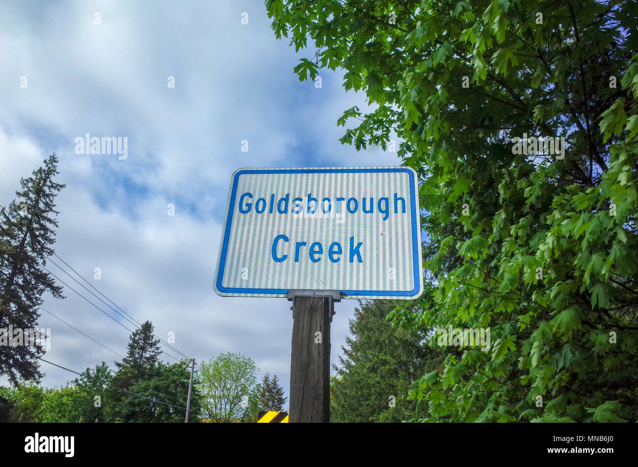 Goldsborough creek sign hi-res stock photography and images - Alamy
