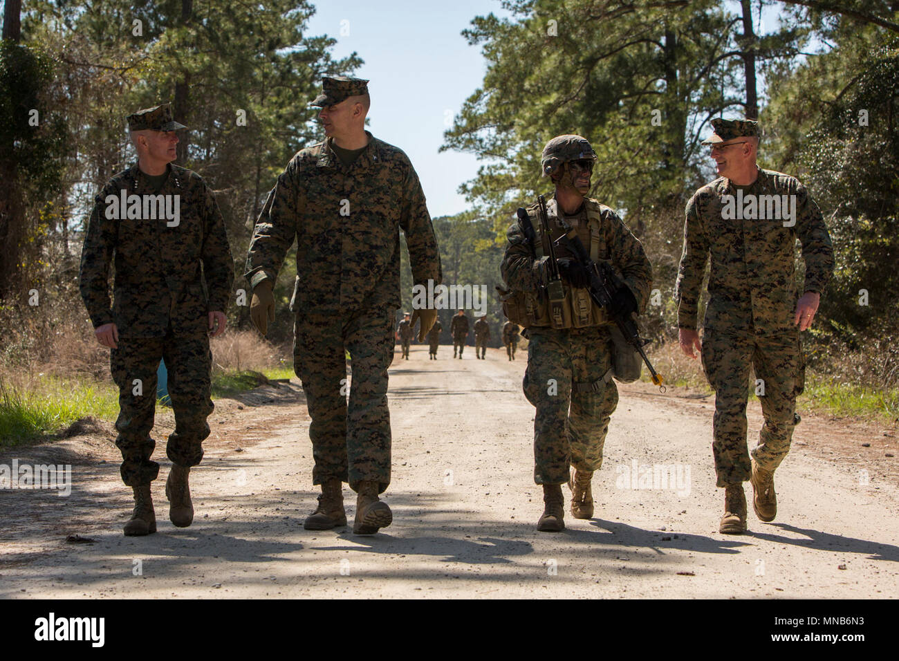 U.S. Marine Corps Lt. Gen. Mark Brilakis, Col. Blair Sokol, Lt. Col ...