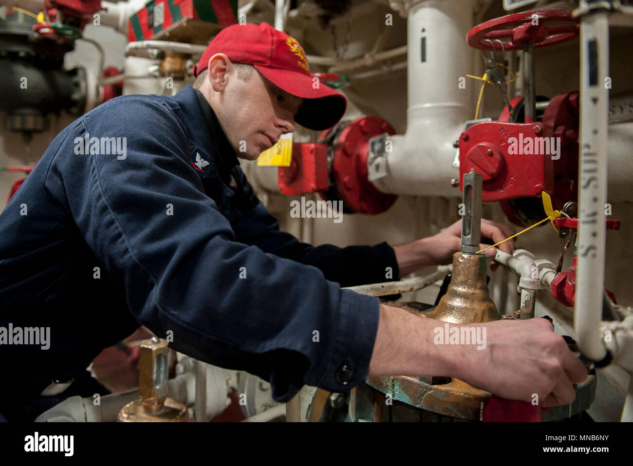 NORFOLK, Va (March 15, 2018) Damage Controlman 3rd Class Chase Purdue ...