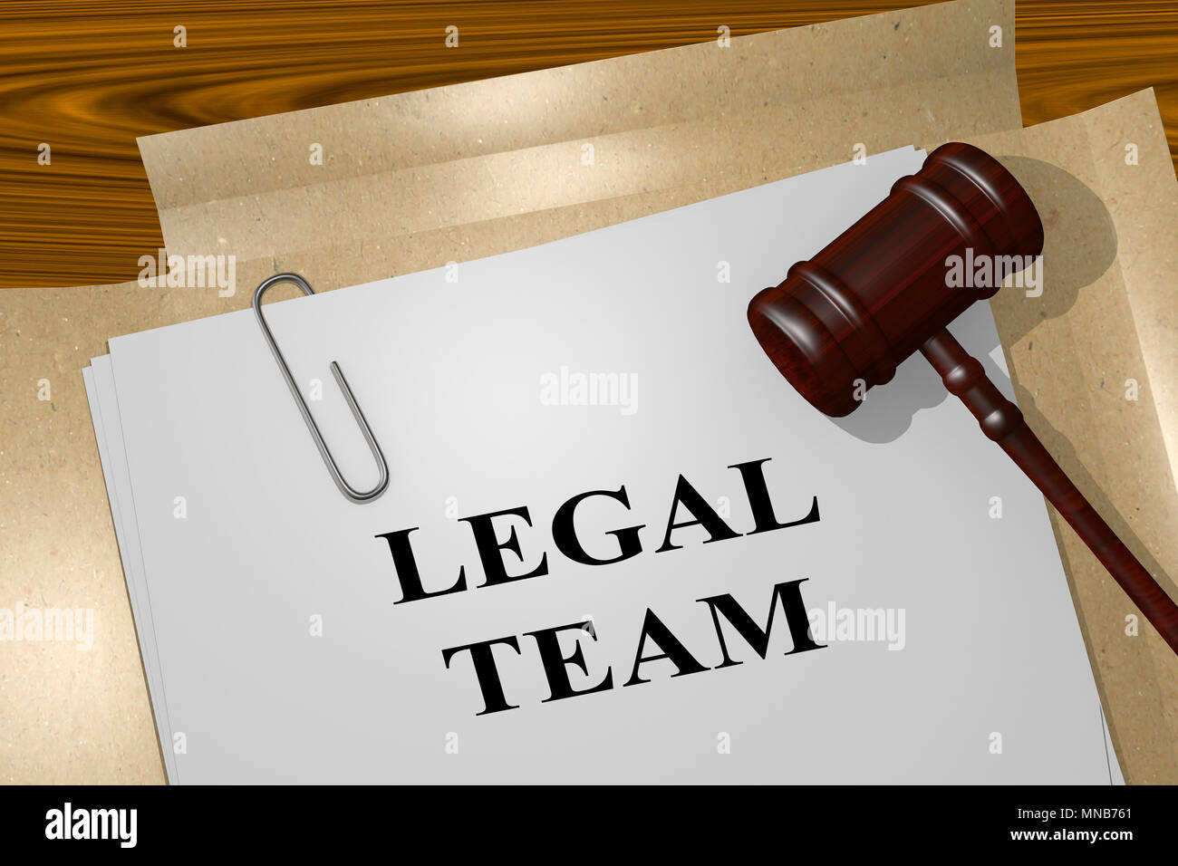 3D illustration of LEGAL TEAM title on legal document Stock Photo - Alamy