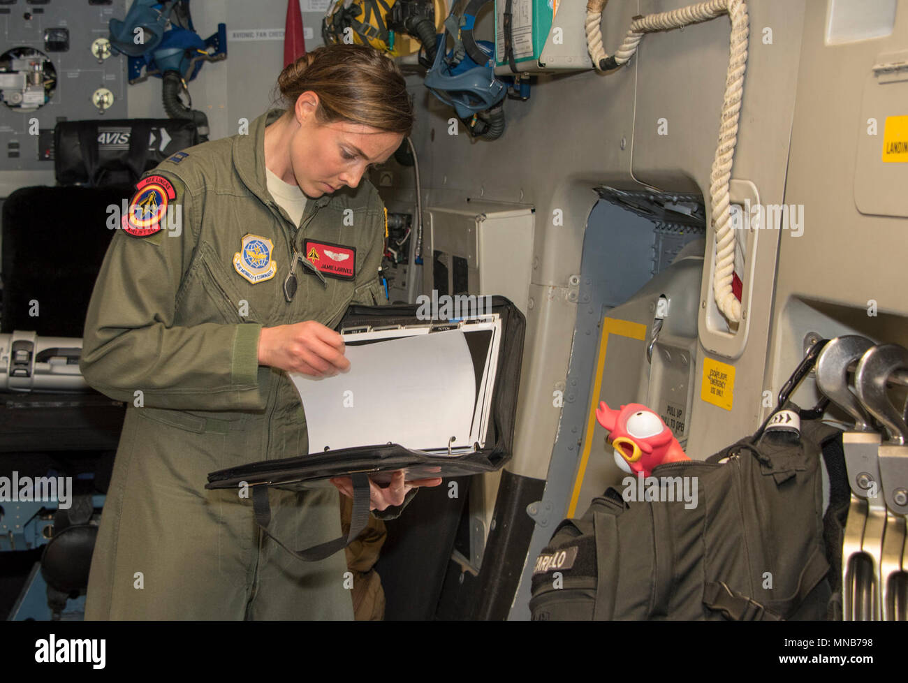 U.S. Air Force Capt. Jamie Larivee, a C-17 Globemaster III pilot with ...