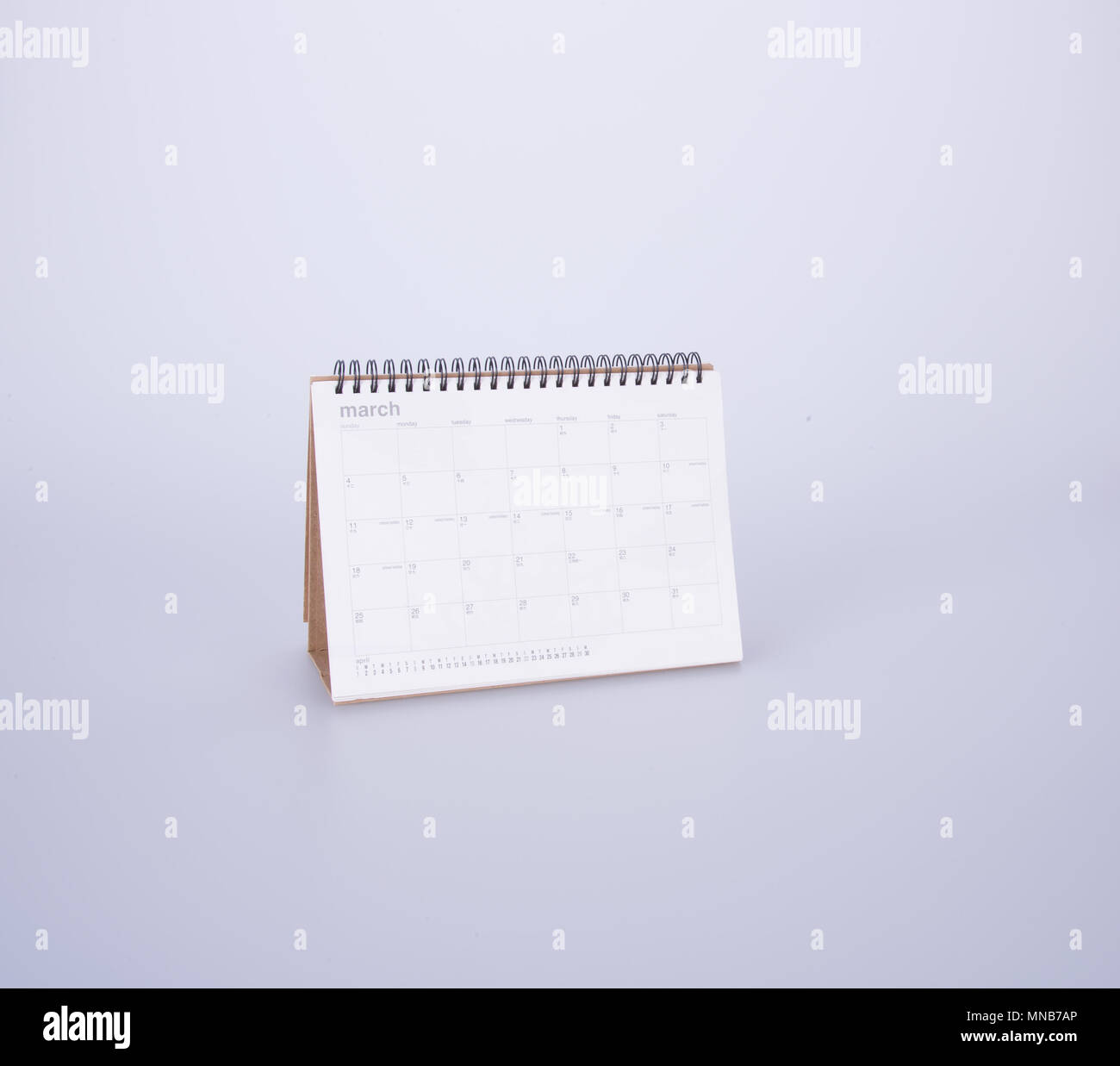calendar or month planner calendar on background Stock Photo - Alamy
