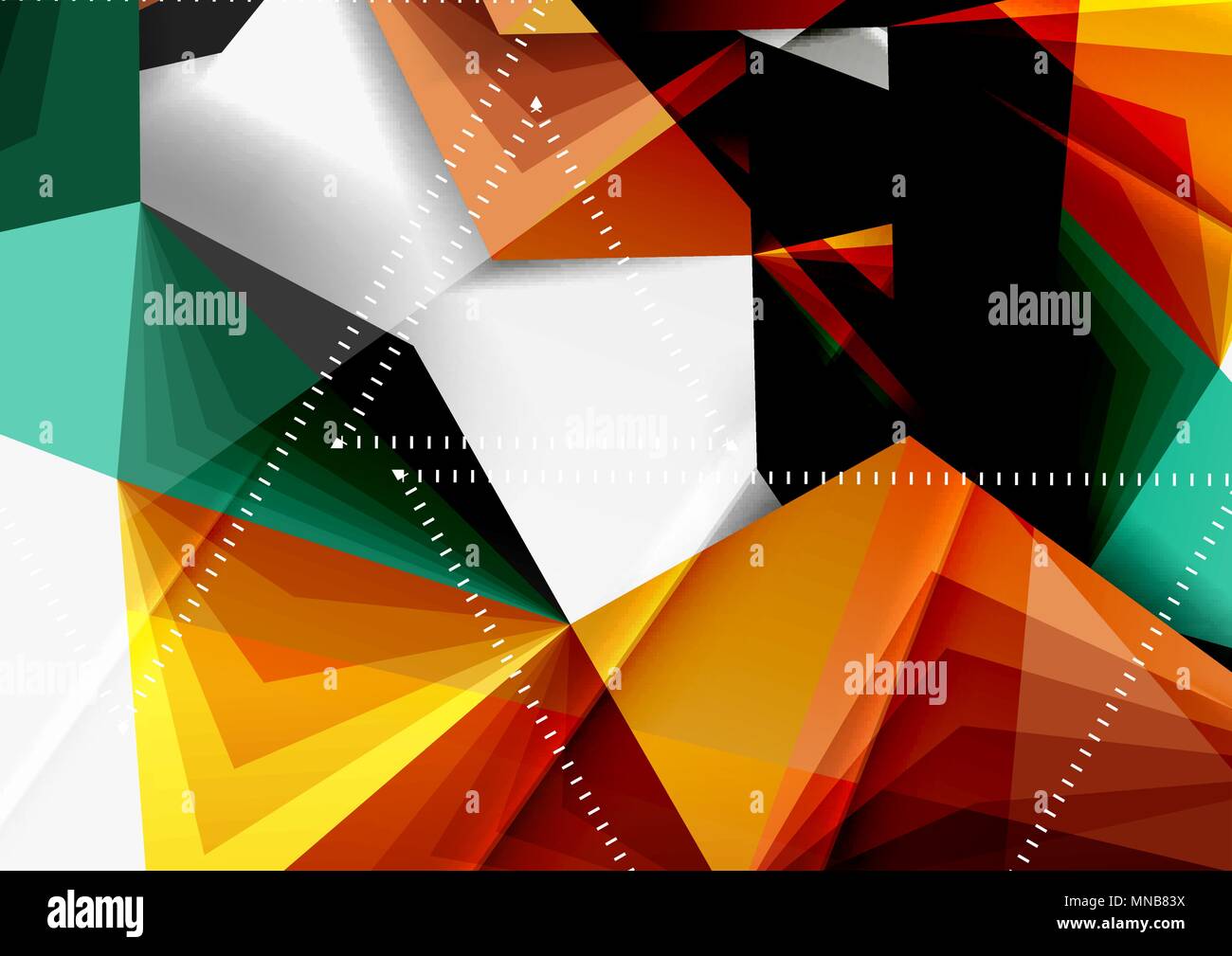 Vector low poly style 3d triangle line. Vector low poly style 3d ...