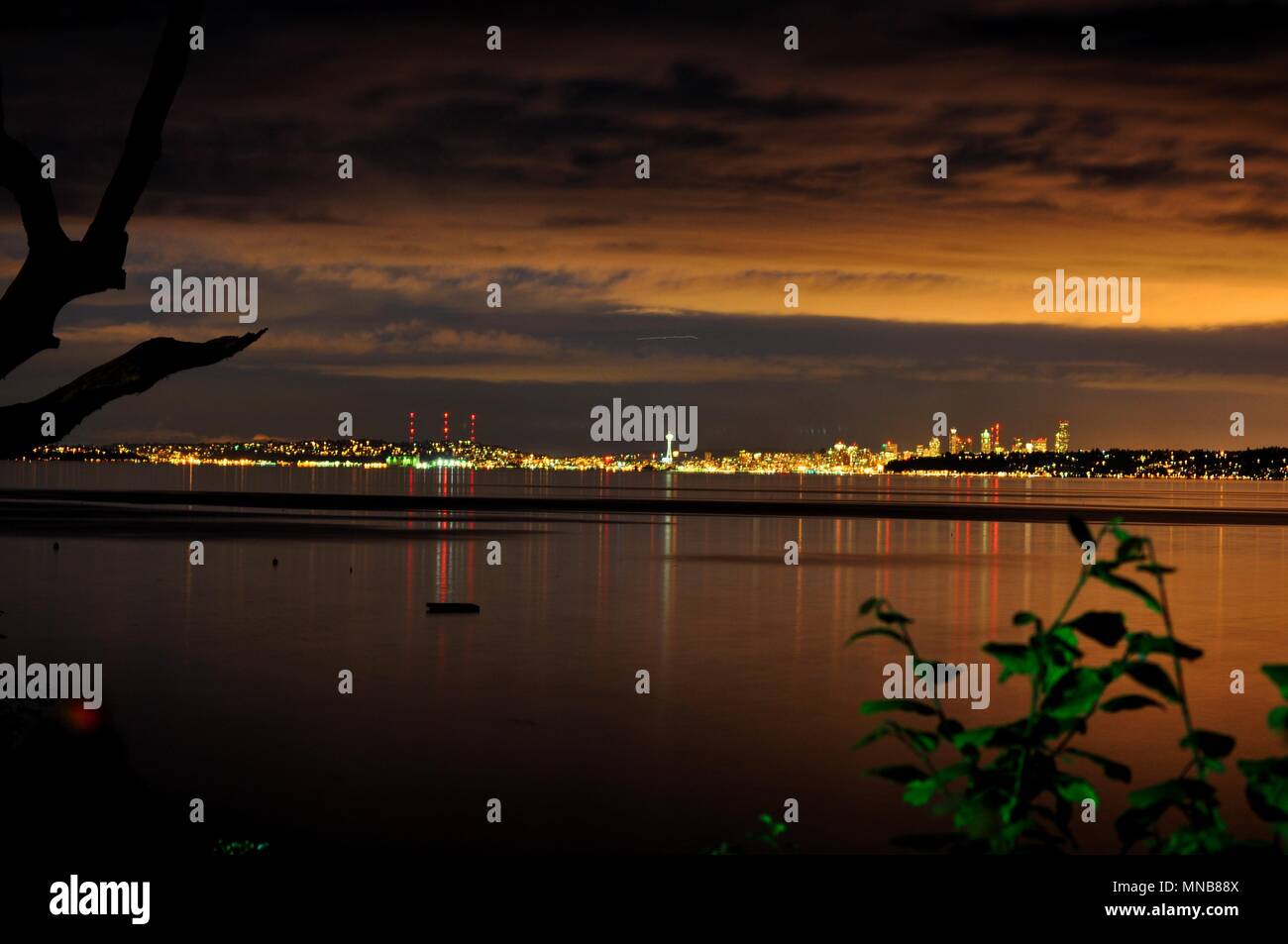Seattle city light pollution hi-res stock photography and images - Alamy