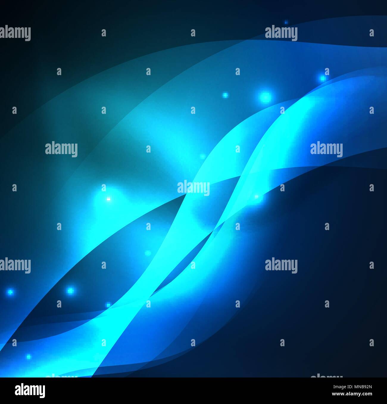 Illuminated neon waves. Vector abstract illuminated neon waves Stock ...