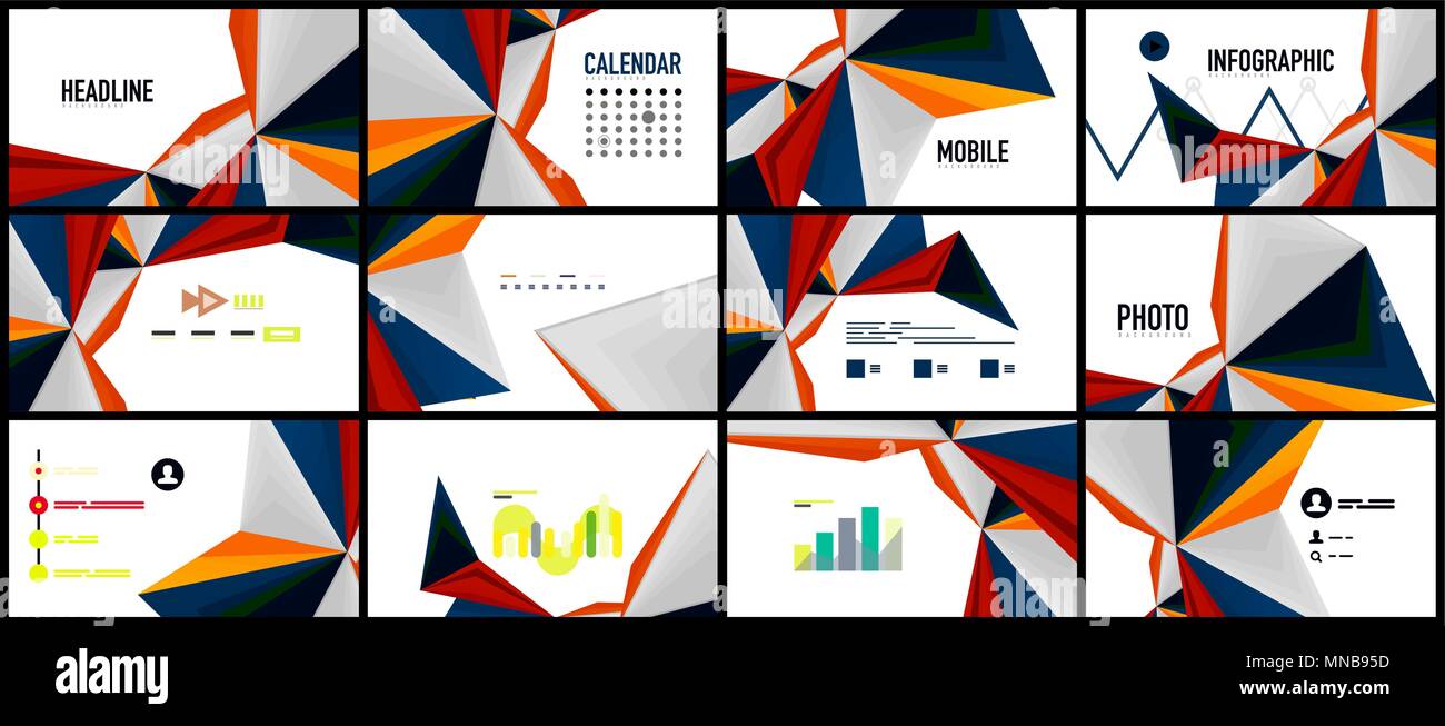 Modern triangle presentation template. Modern triangle presentation ...