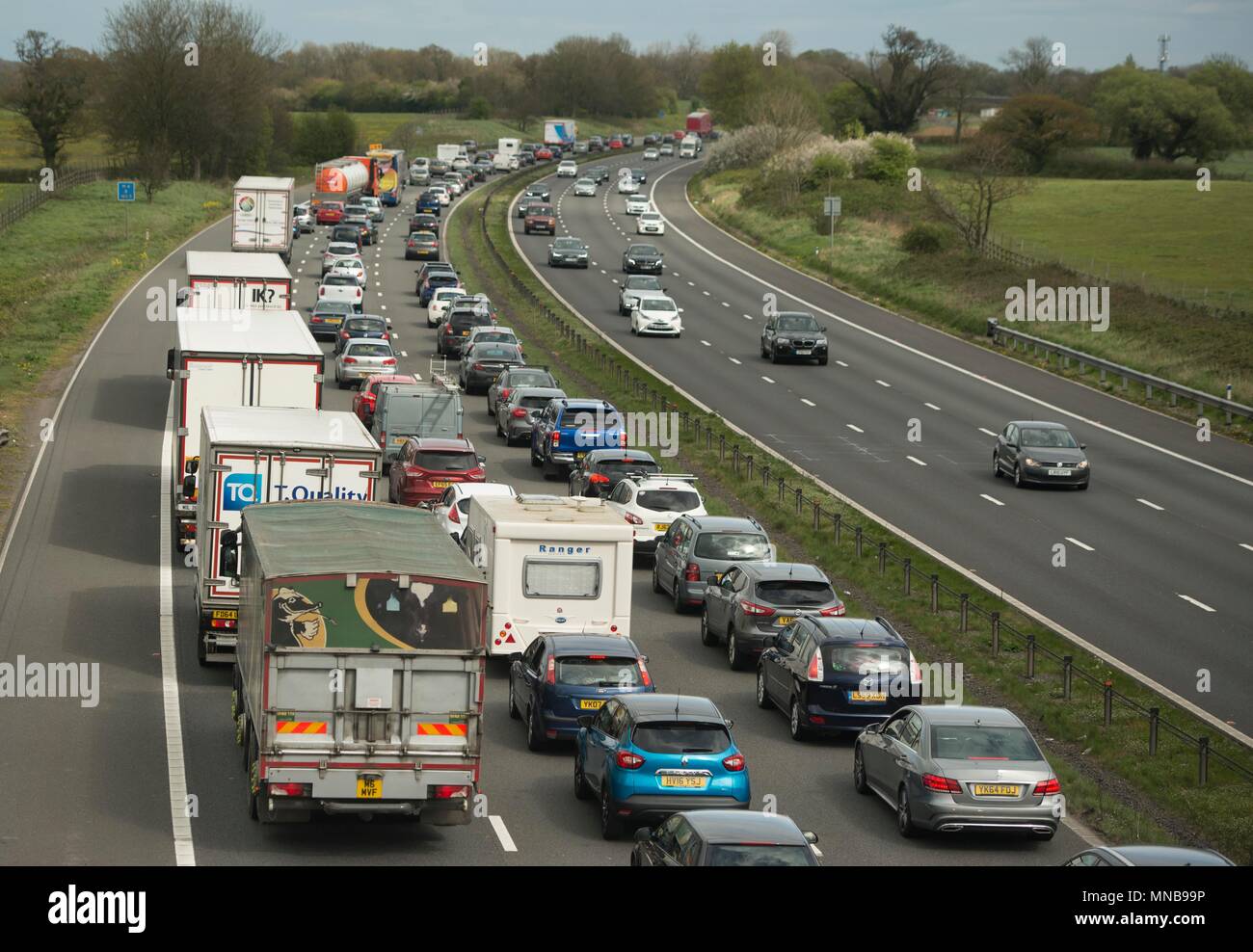 Traffic Jams on the M4 Stock Photo - Alamy