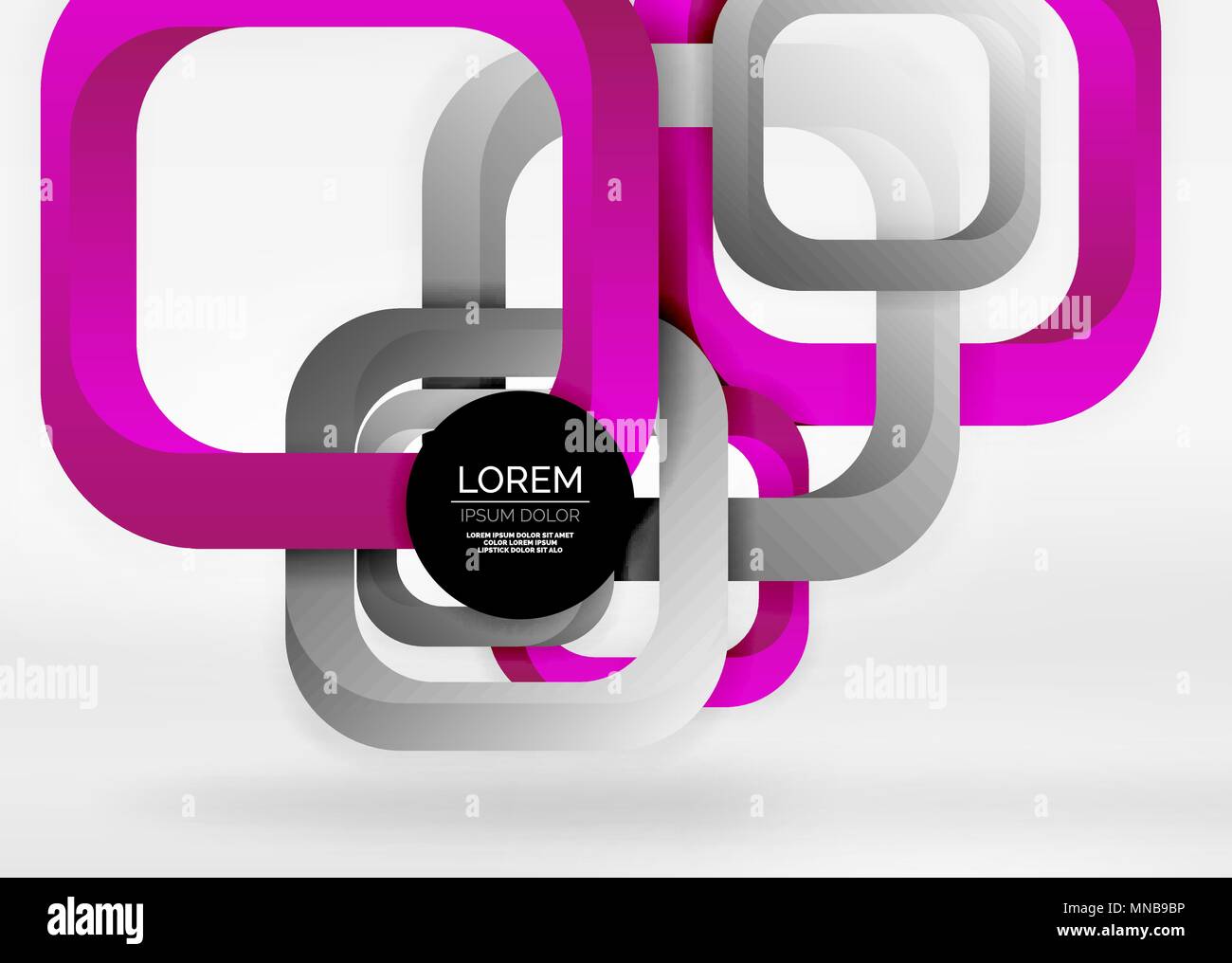 Squares geometric shapes in light grey 3d space. Squares geometric ...