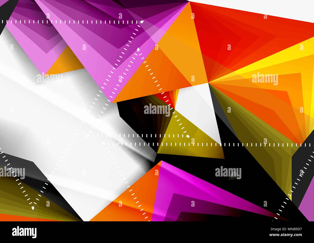 Vector low poly style 3d triangle line. Vector low poly style 3d ...