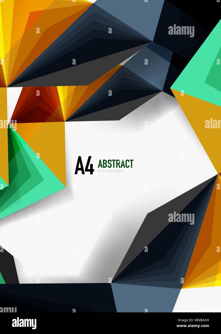 Vector low poly style 3d triangle line. Vector low poly style 3d ...