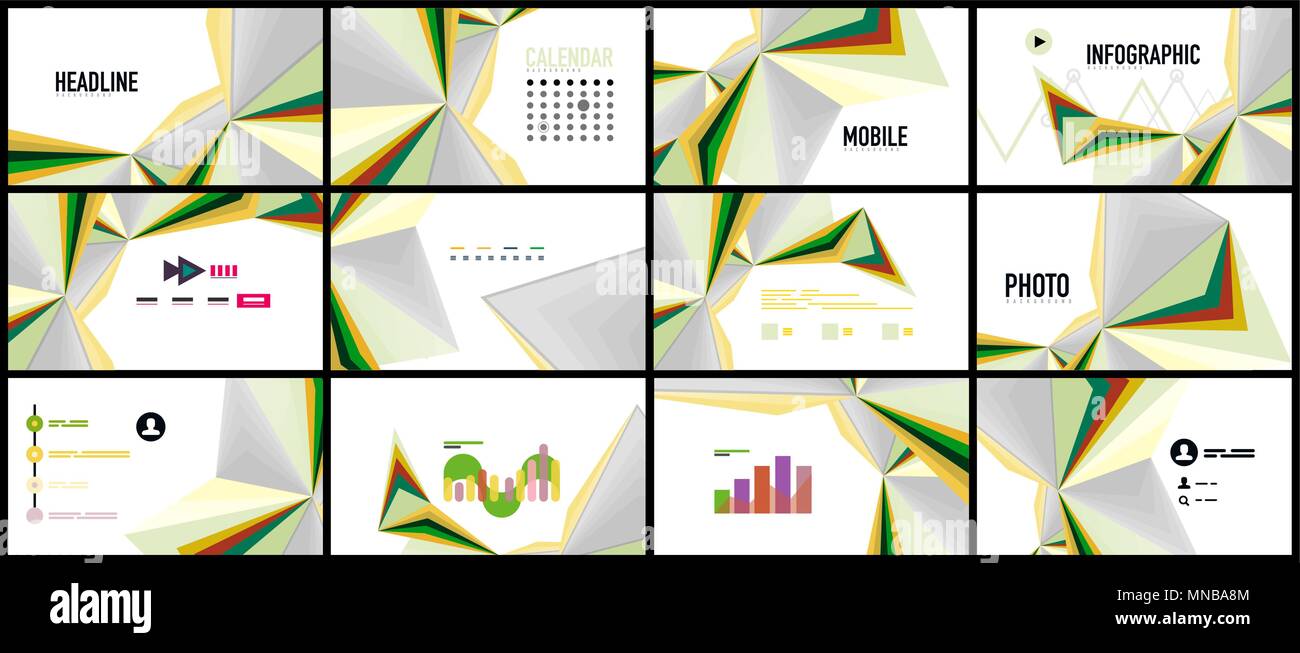 Modern triangle presentation template. Modern triangle presentation ...