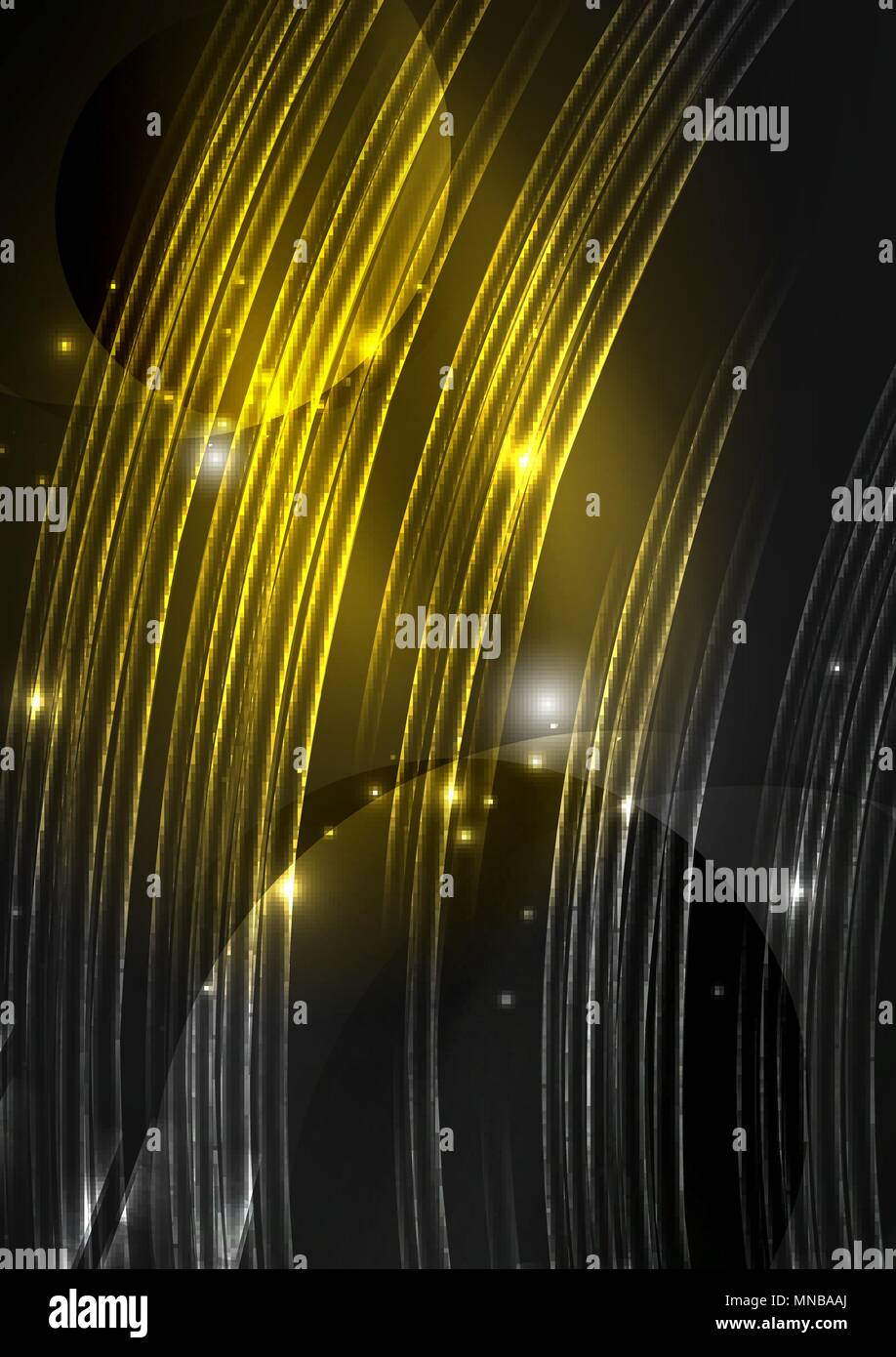 Glowing futuristic lines. Glowing futuristic lines in the dark space ...