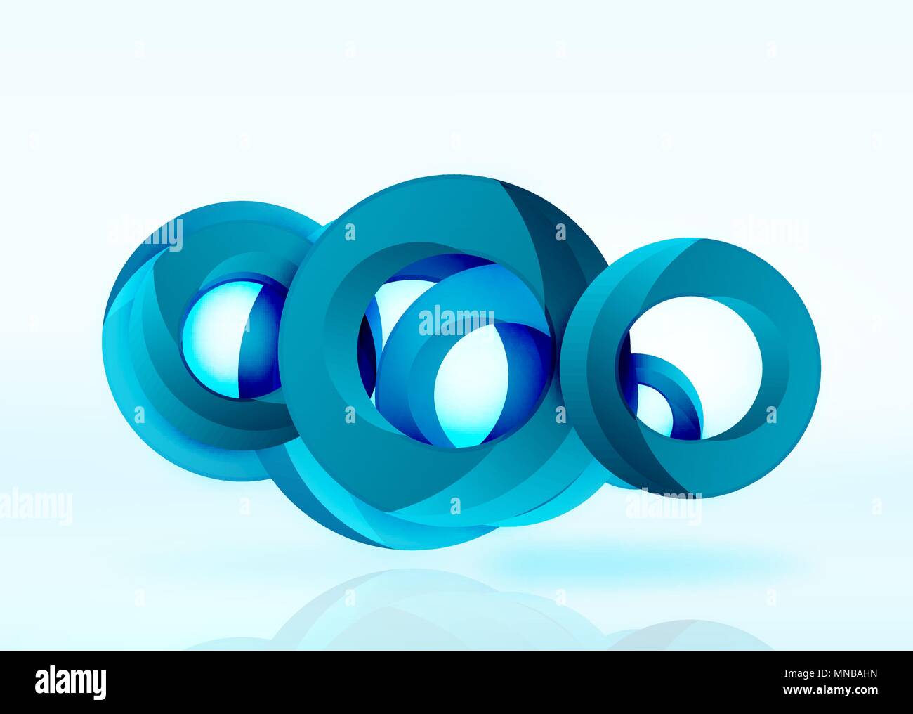 Modern 3d ring vector abstract background. Modern 3d ring composition ...