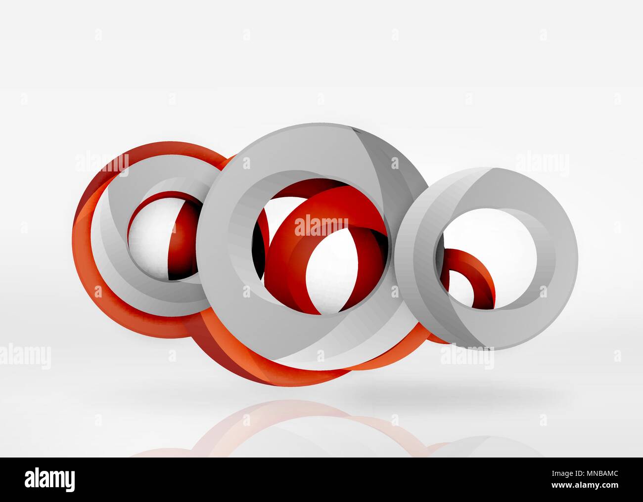 Modern 3d ring vector abstract background. Modern 3d ring composition ...