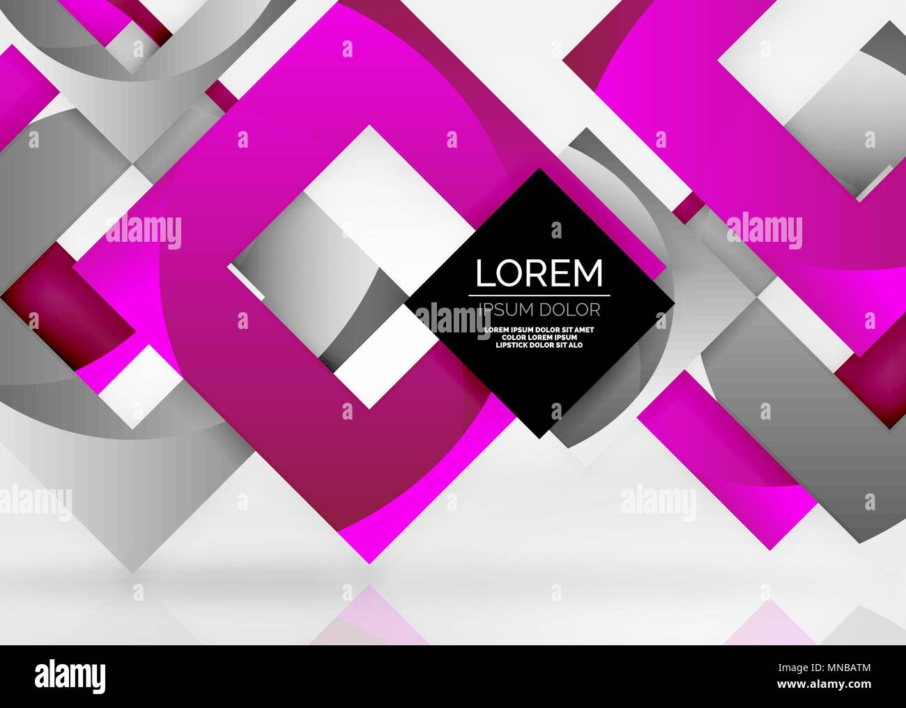 Squares geometric shapes in light grey 3d space. Squares geometric ...