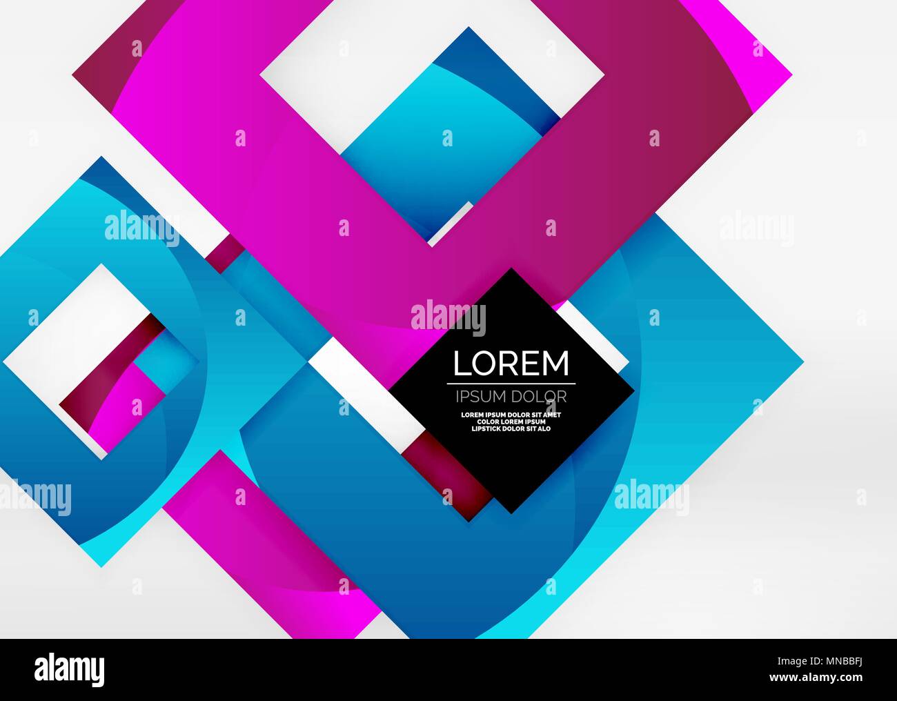 Squares geometric shapes in light grey 3d space. Squares geometric ...