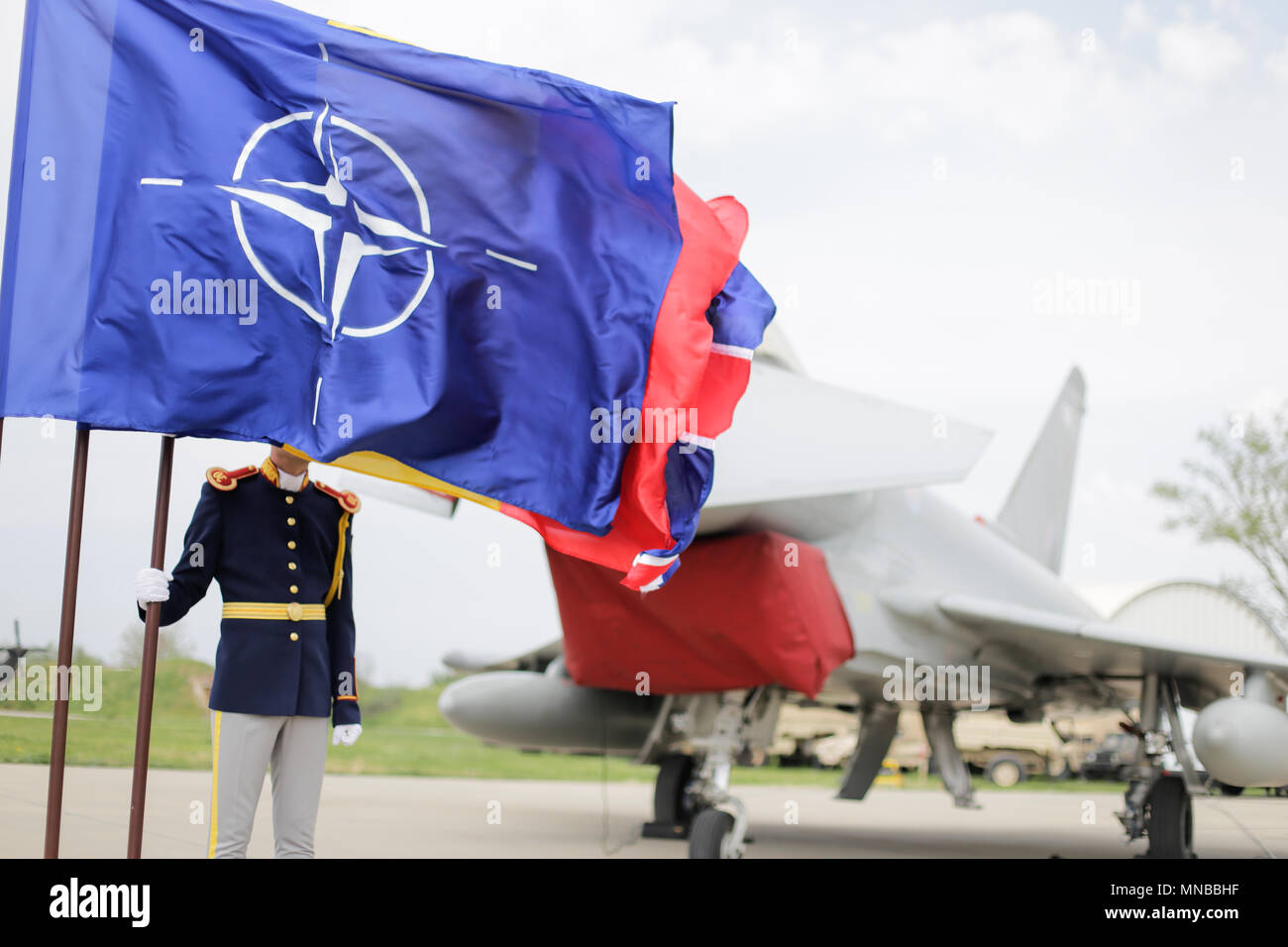MIHAIL KOGALNICENU, ROMANIA - APRIL 27 A romanian guard can be seen ...