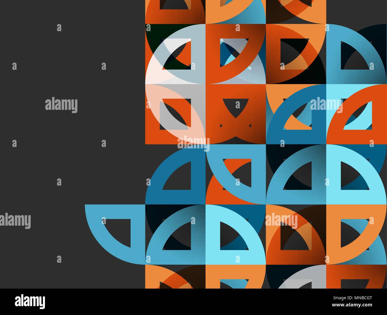 Cut paper circles, mosaic mix geometric pattern design. Cut paper ...