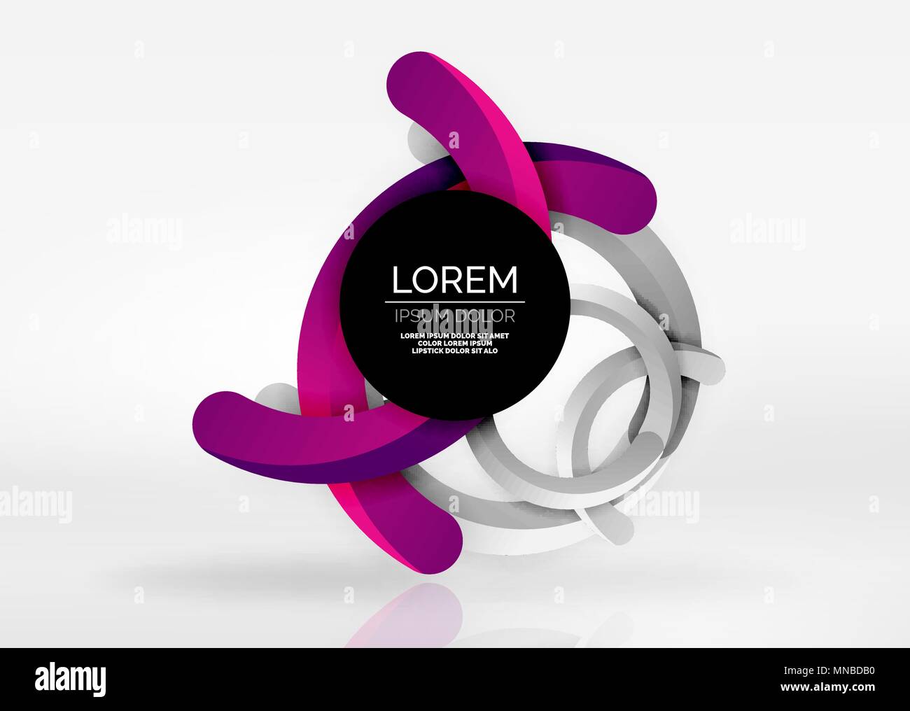 Modern 3d ring vector abstract background. Modern 3d ring composition ...