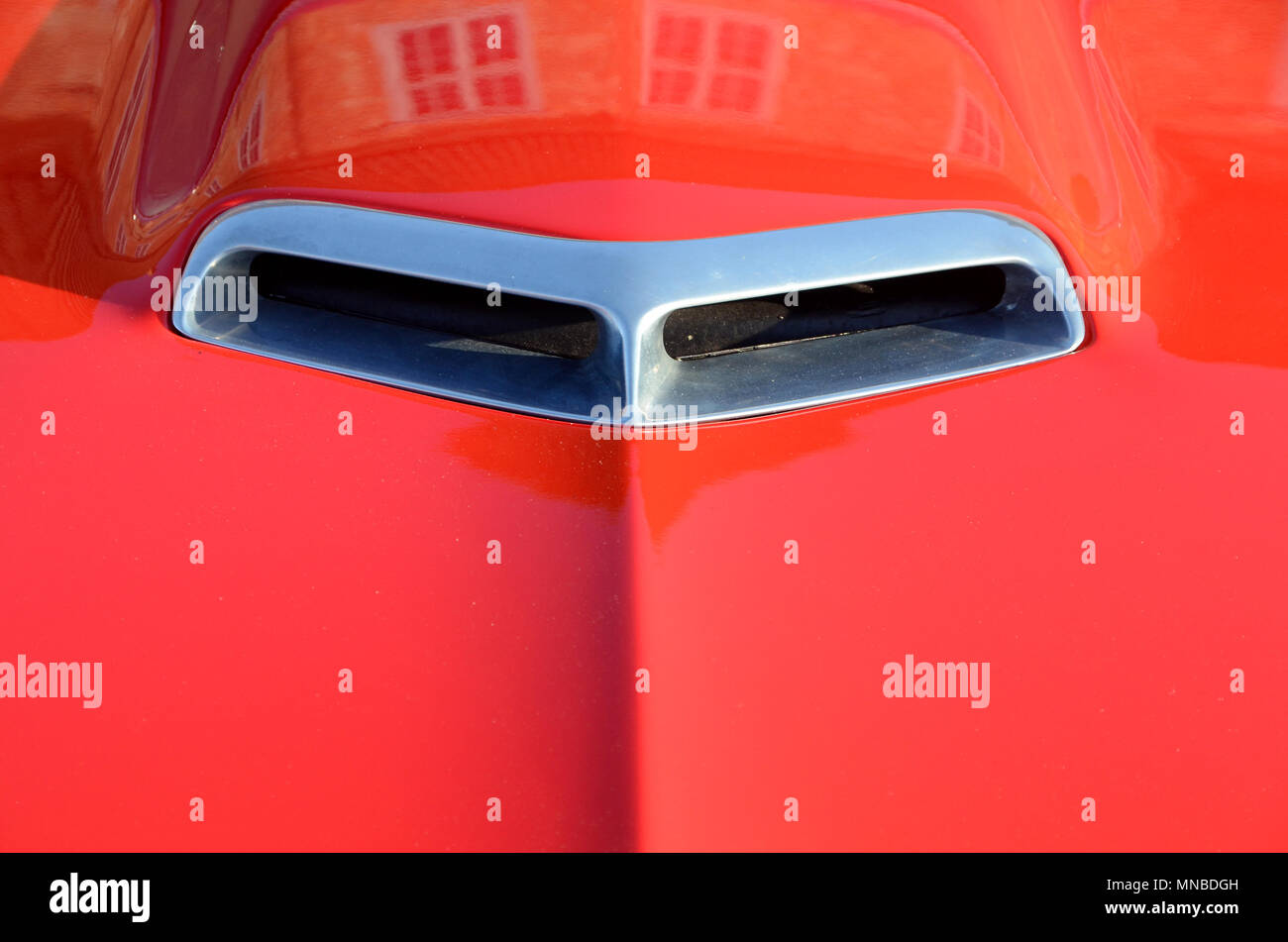 Air inlet on the engine hood of a vintage sports car Stock Photo - Alamy