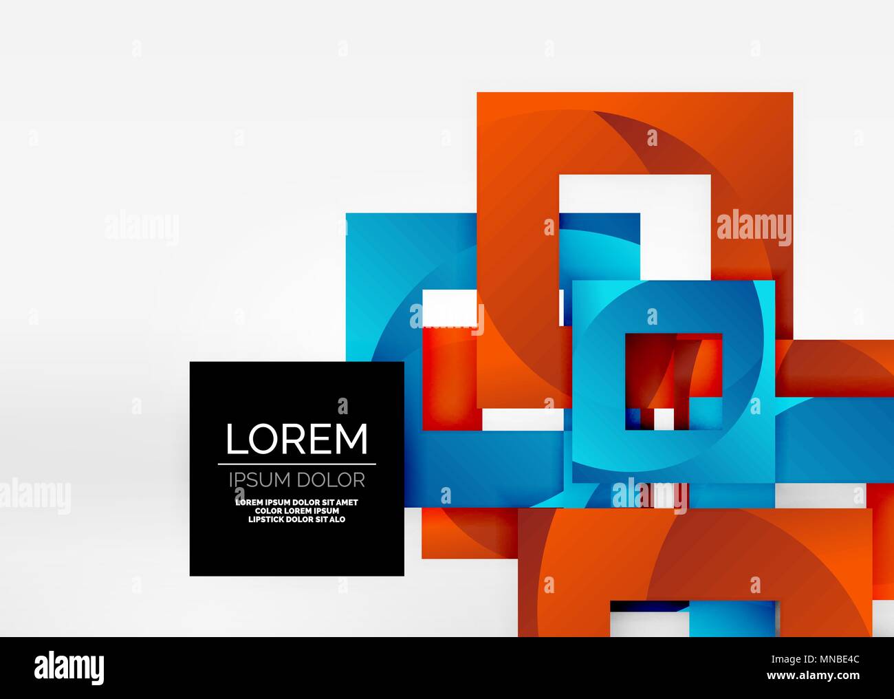 Squares geometric shapes in light grey 3d space. Squares geometric ...