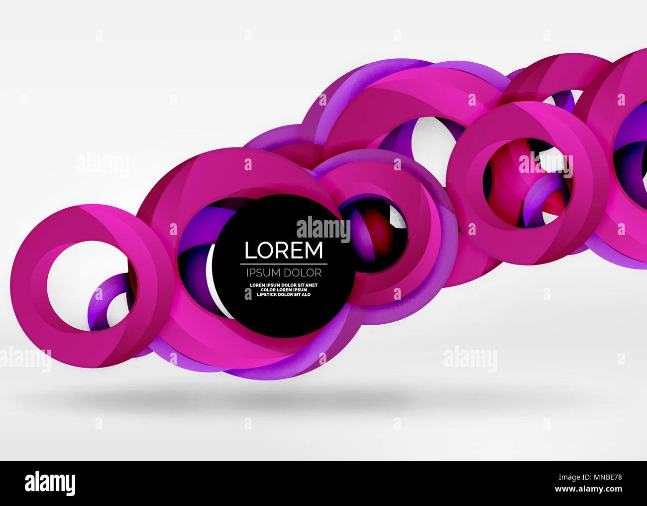 Modern 3d ring vector abstract background. Modern 3d ring composition ...