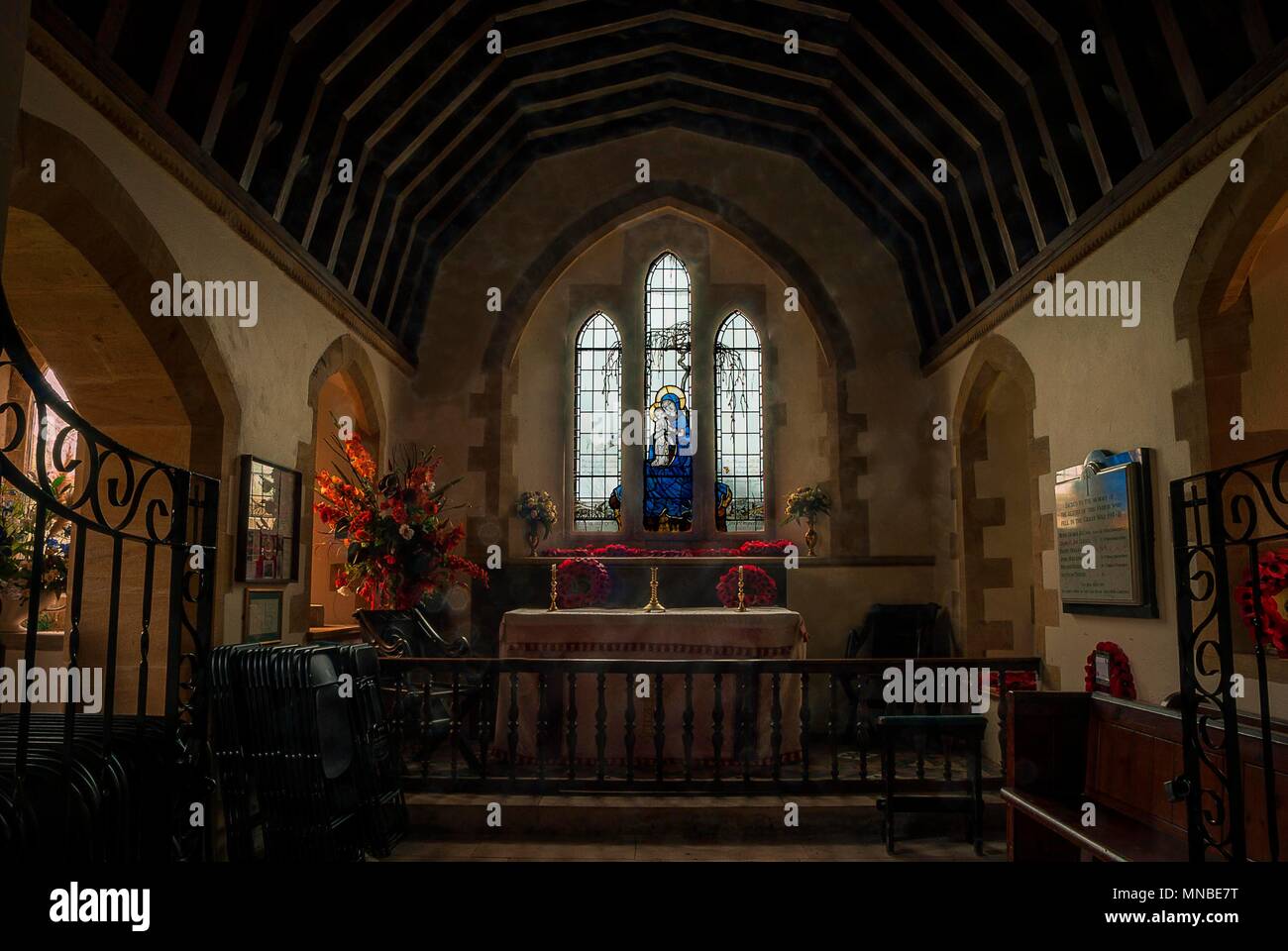 The interior of Tyneham Church in Dorset, UK Stock Photo - Alamy