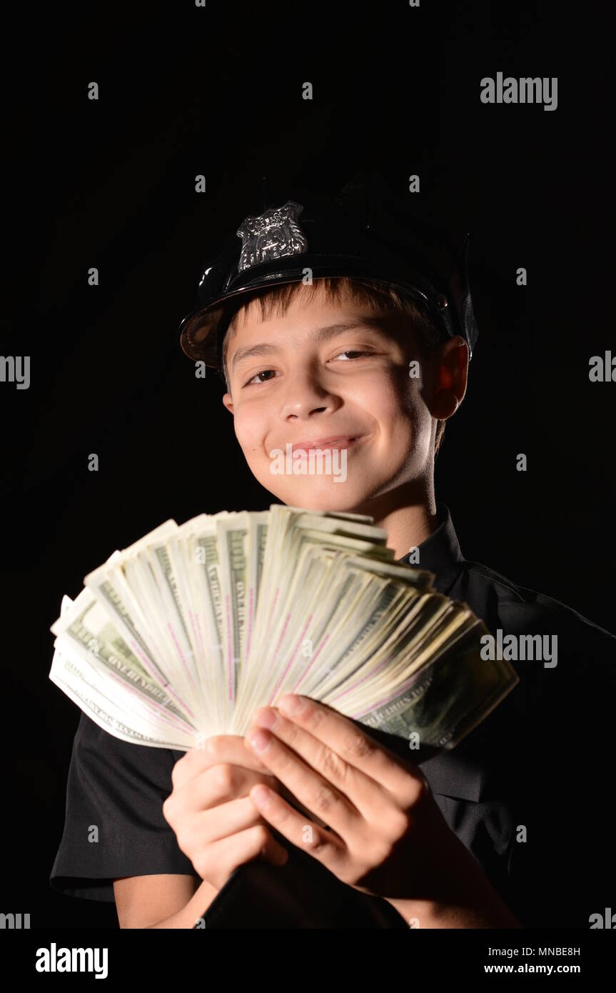 cute smiling boy with money Stock Photo - Alamy