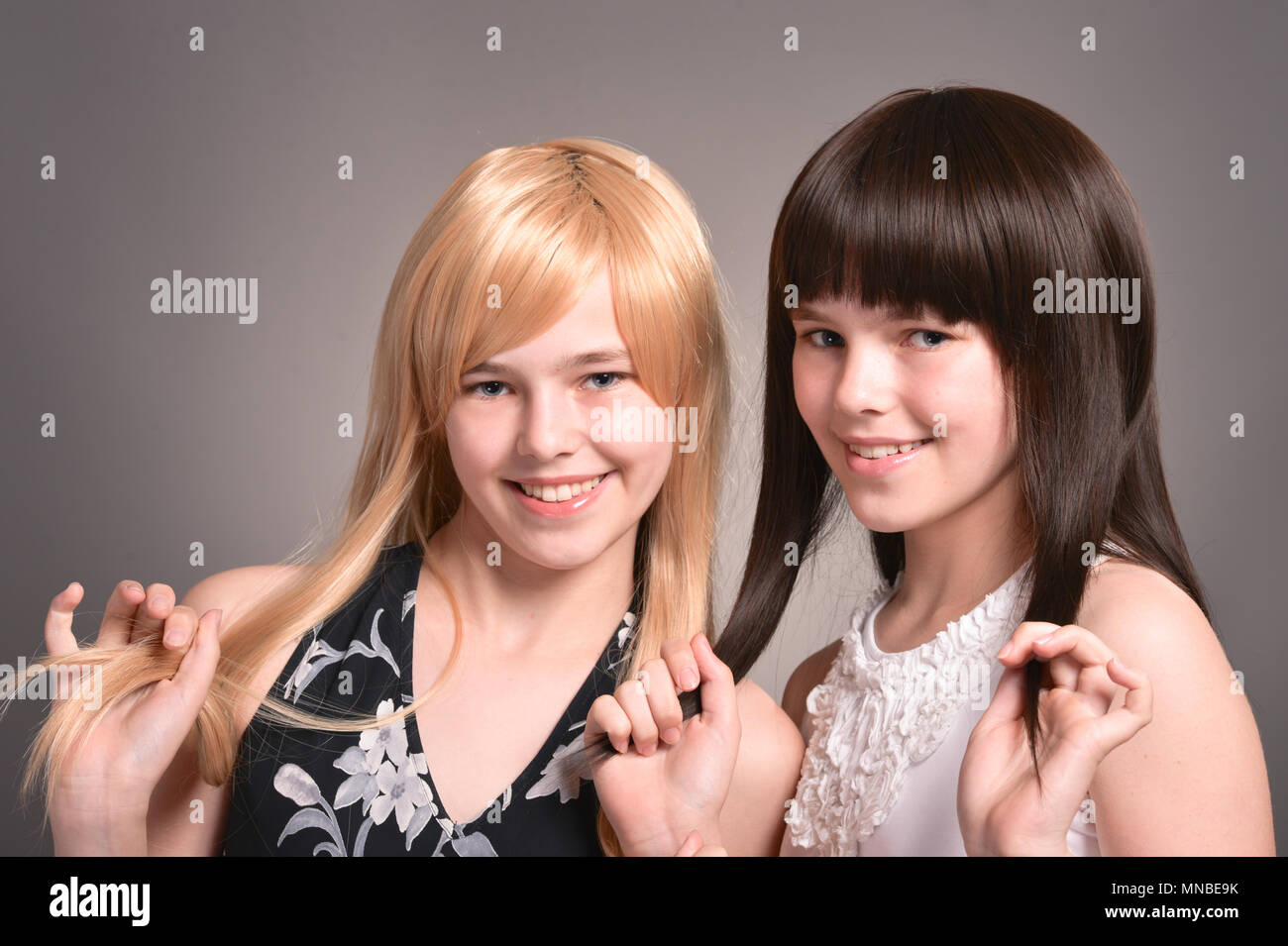 Two teen girls Stock Photo - Alamy