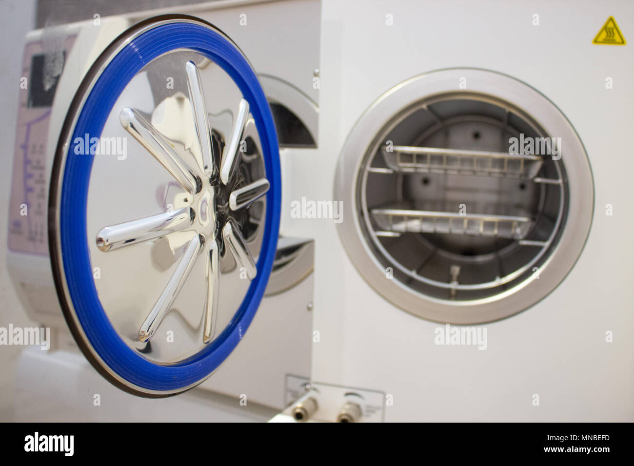 Sterilizing medical instruments in autoclave. Equipment for sterile ...