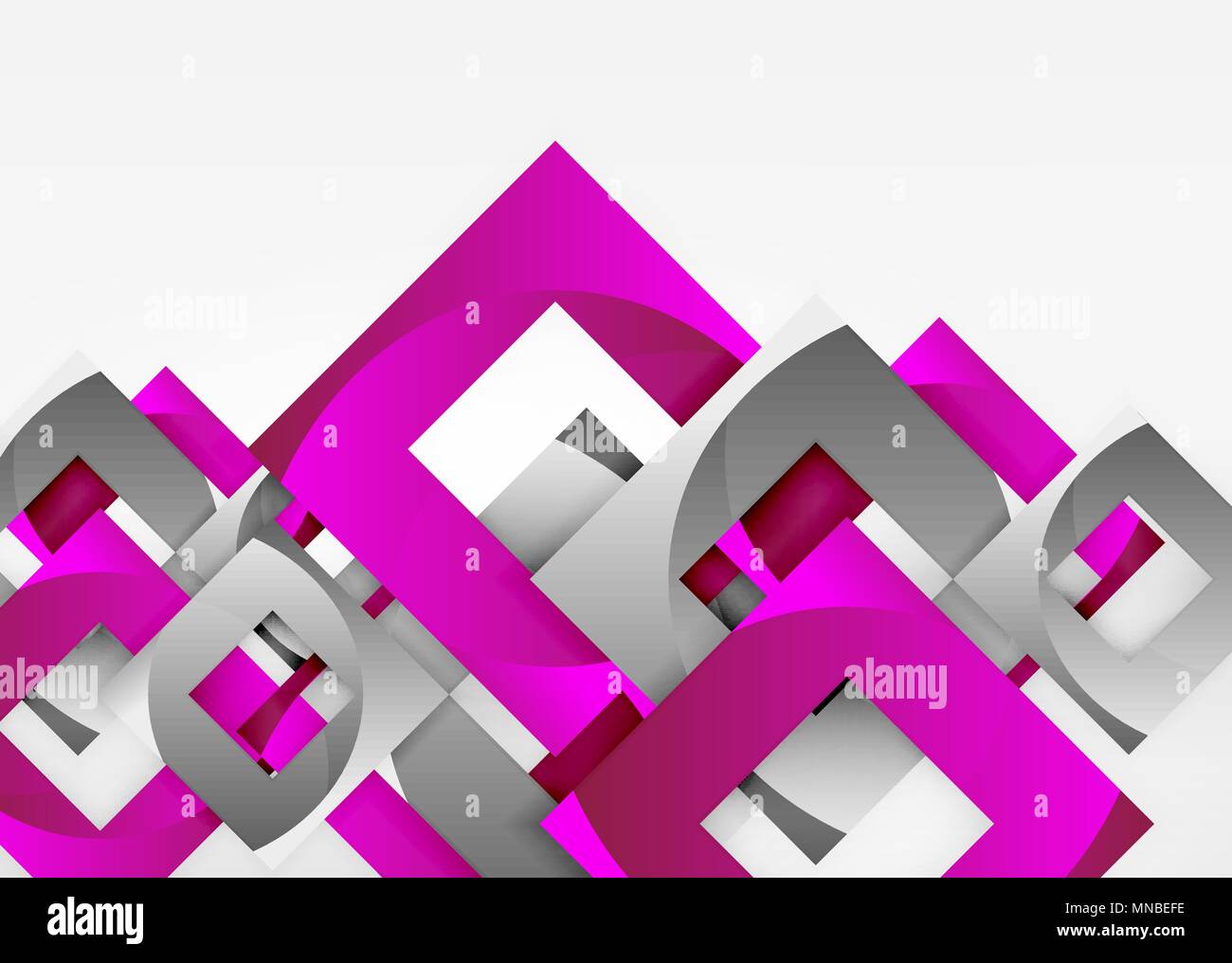Squares geometric shapes in light grey 3d space. Squares geometric ...