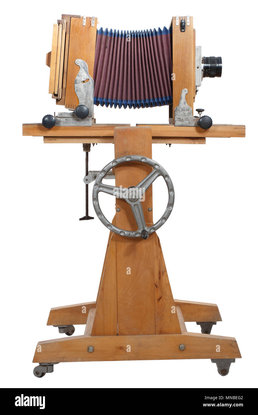 Old vintage big studio camera Cut Out Stock Images & Pictures - Alamy