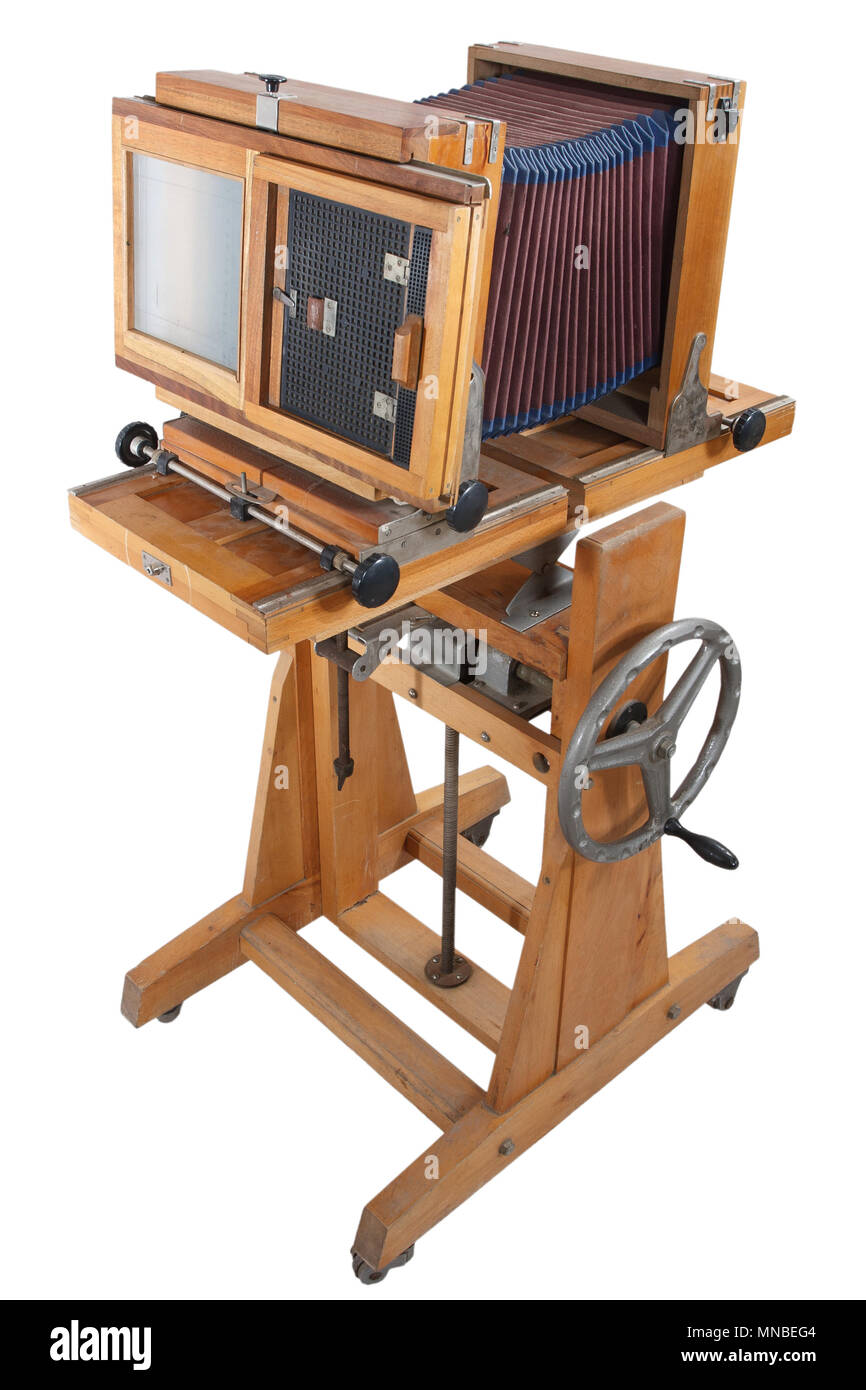 Old vintage big studio camera Cut Out Stock Images & Pictures - Alamy