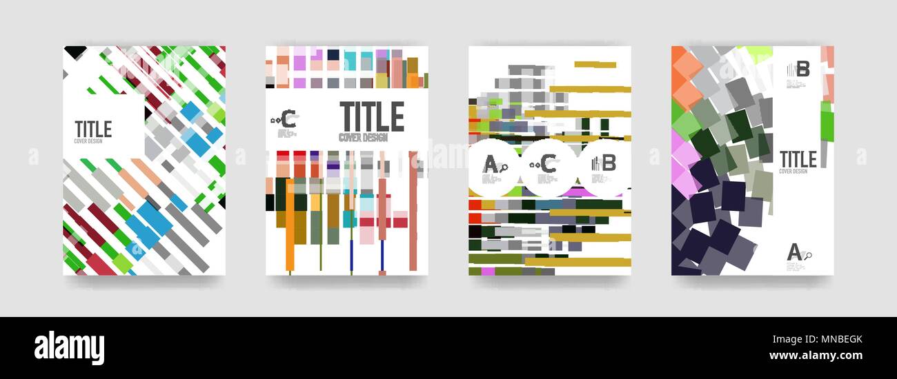 Set of brochure cover background, a4 template. Set of brochure cover ...