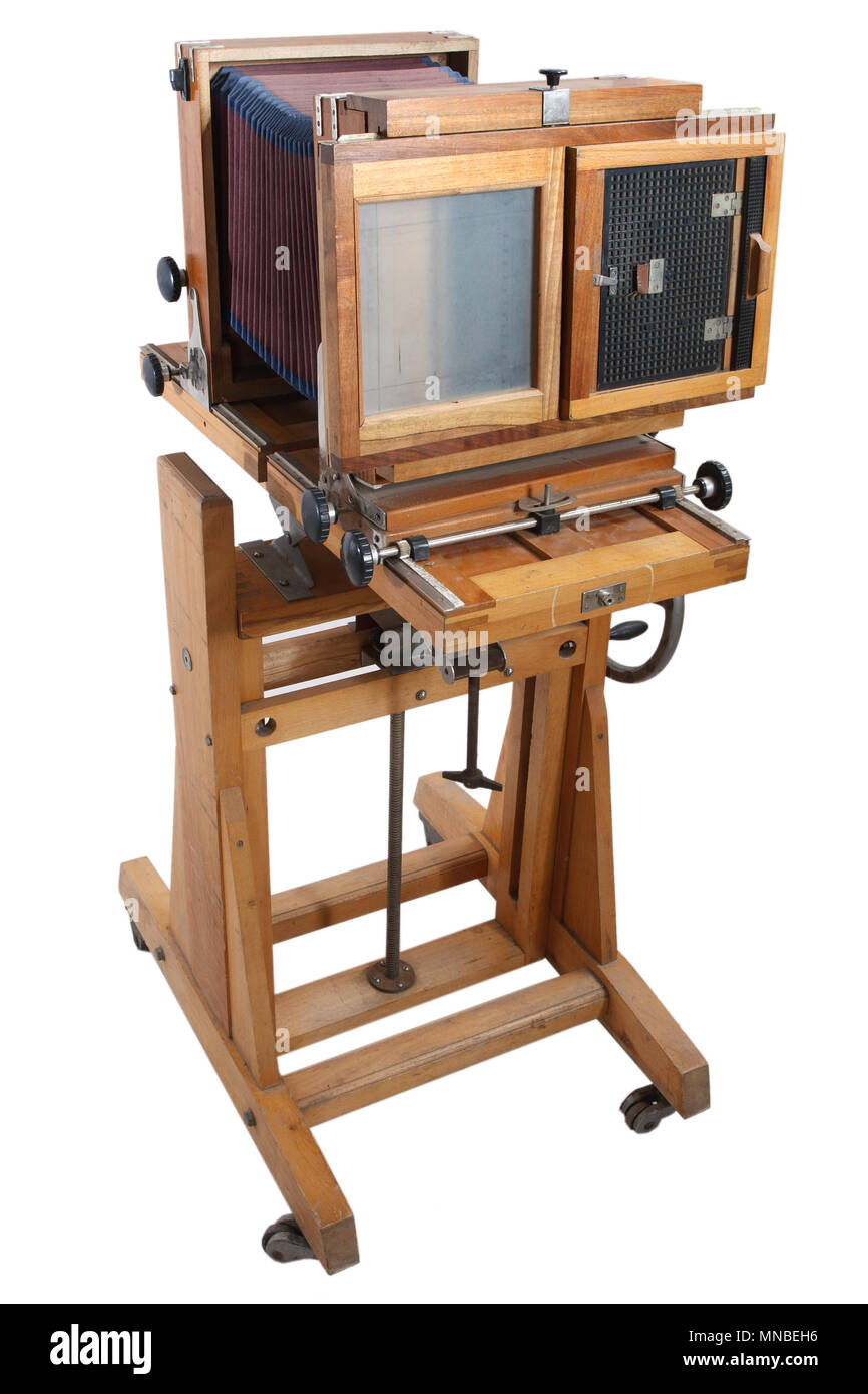 Old vintage big studio camera Cut Out Stock Images & Pictures - Alamy