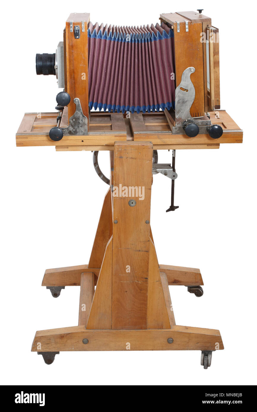 Old vintage big studio camera Cut Out Stock Images & Pictures - Alamy