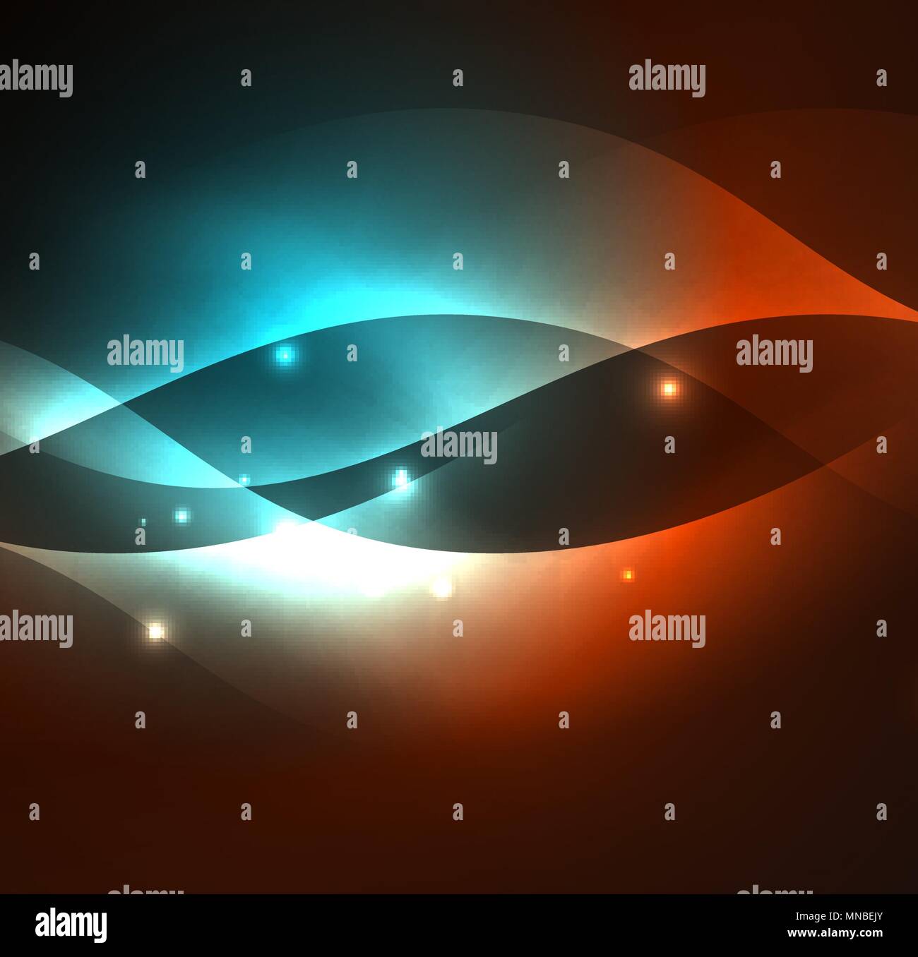 Illuminated neon waves. Vector abstract illuminated neon waves Stock Vector Image & Art - Alamy