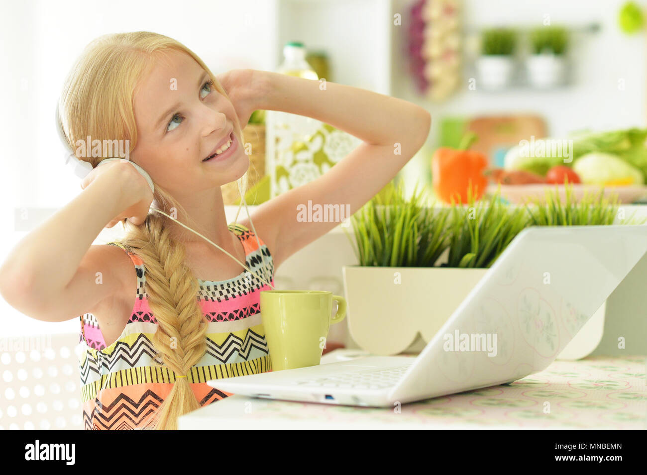 the girl in the kitchen Stock Photo - Alamy