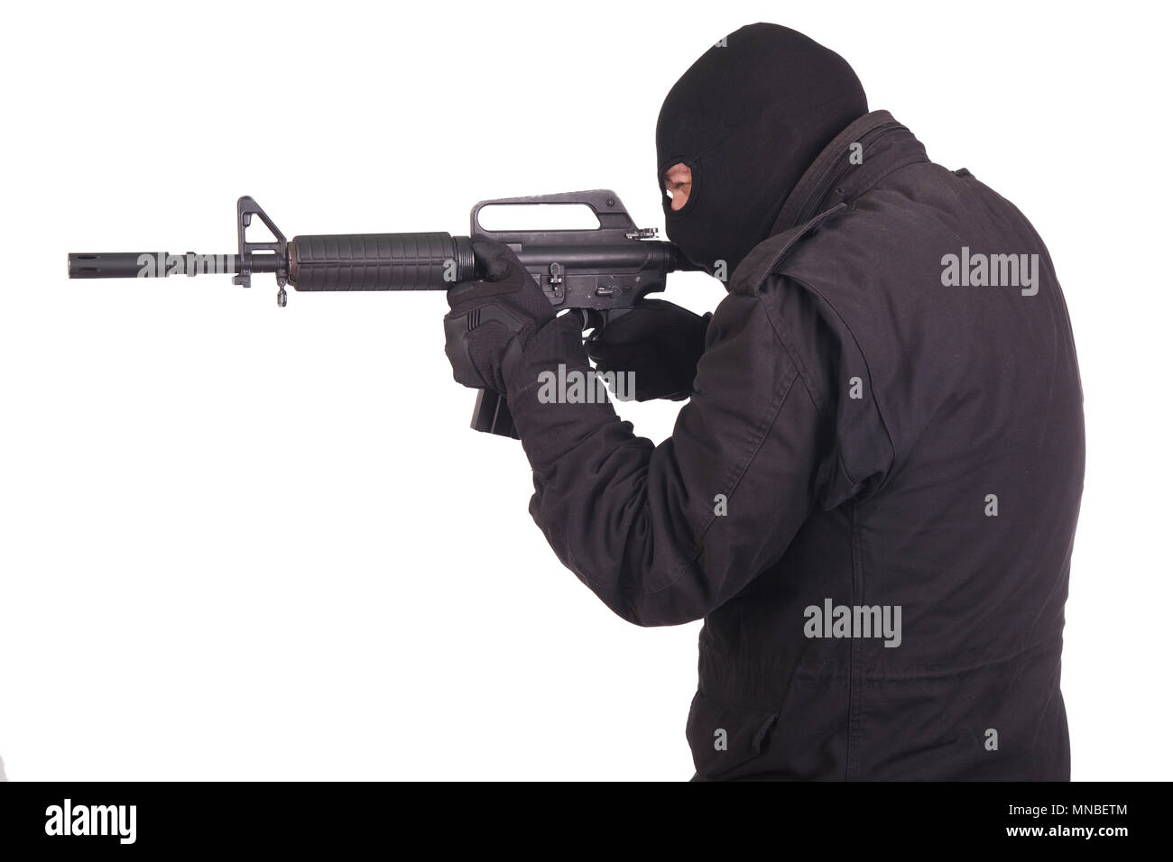 mercenary with m16 rifle Stock Photo - Alamy