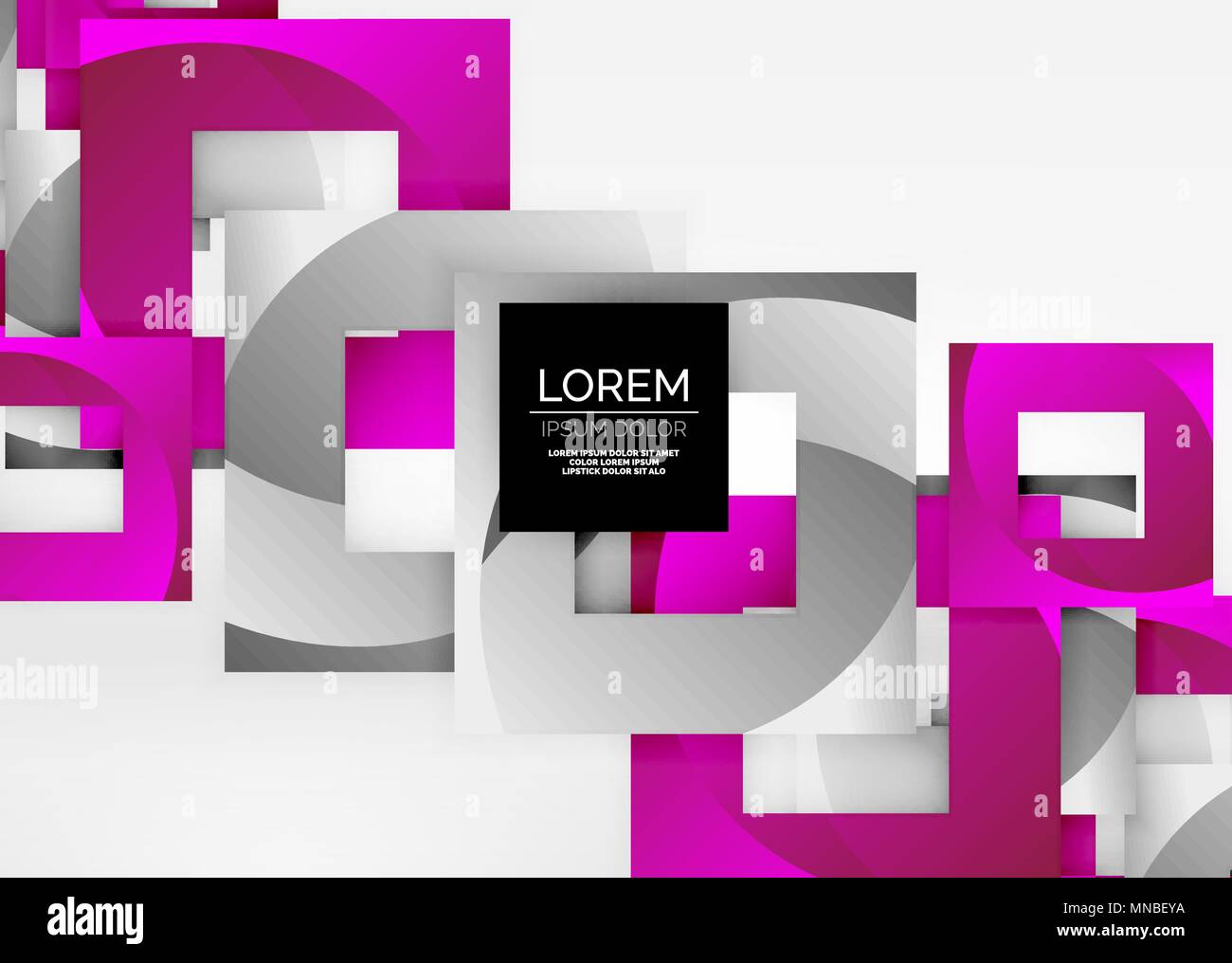 Squares geometric shapes in light grey 3d space. Squares geometric ...