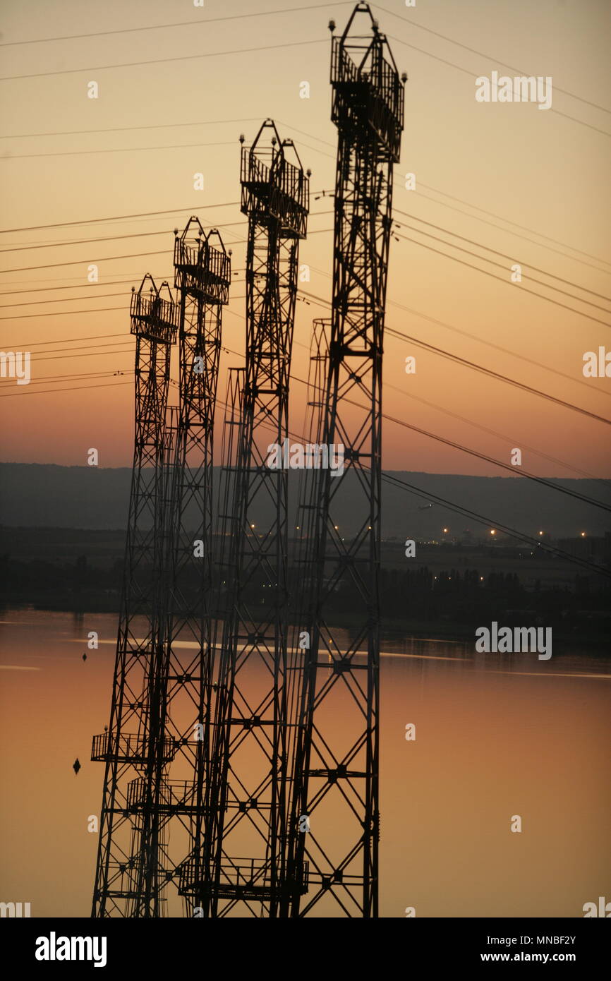 Power pole, power tower Stock Photo - Alamy