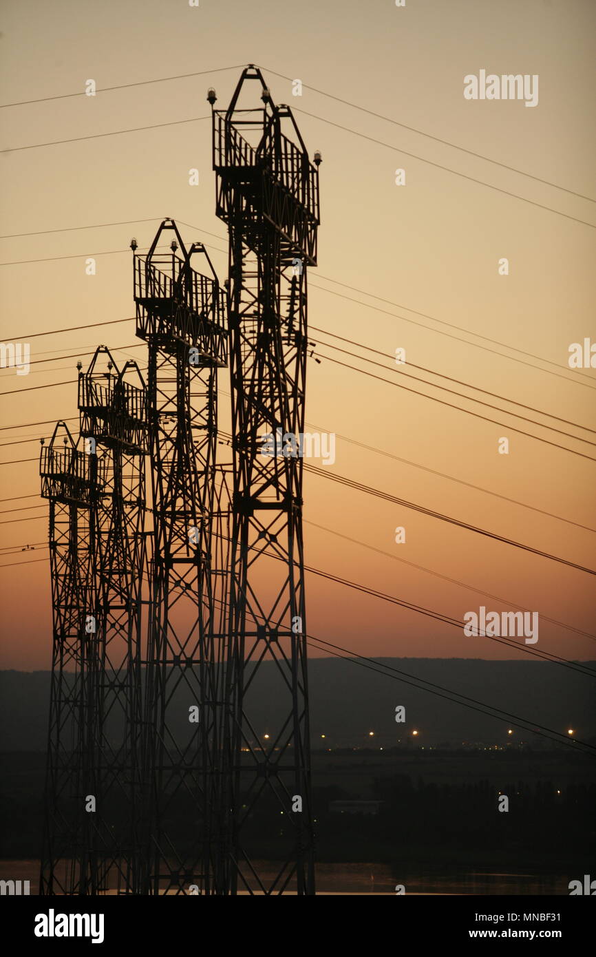 Power pole, power tower Stock Photo - Alamy