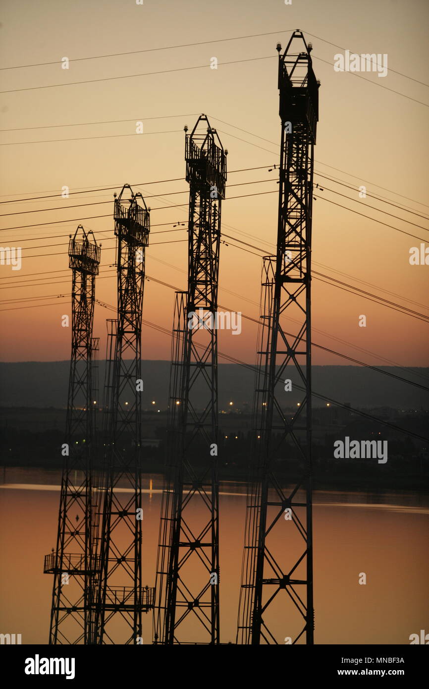 Power pole, power tower Stock Photo - Alamy