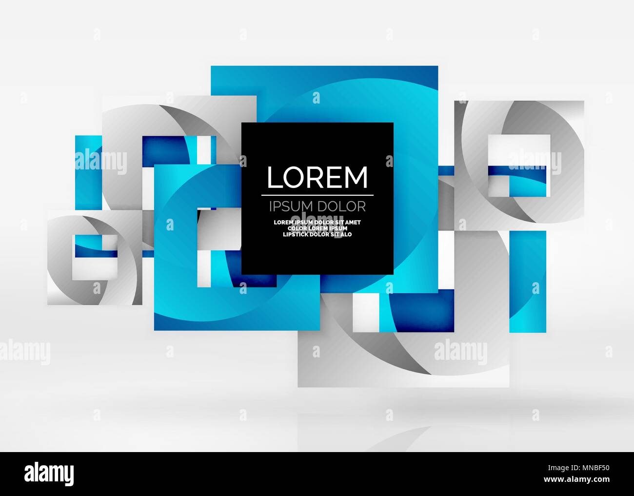 Squares geometric shapes in light grey 3d space. Squares geometric ...