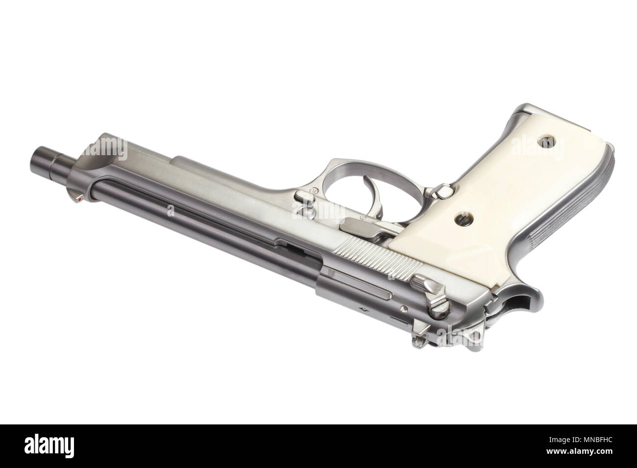 Beretta M9 long gun isolated on white background Stock Photo - Alamy
