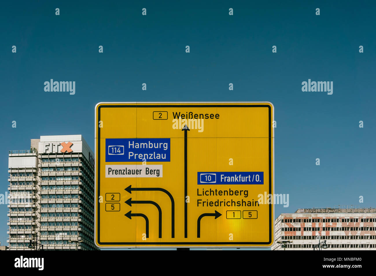 Berlin, Germany, May 08, 2018: Directional traffic sign Stock Photo - Alamy