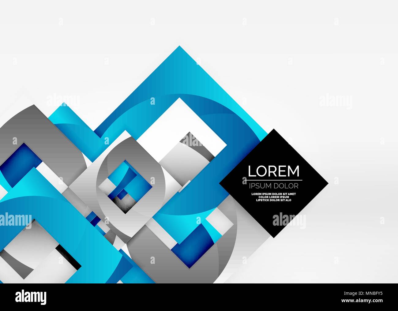 Squares geometric shapes in light grey 3d space. Squares geometric ...